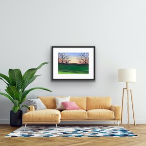 Tree Print, Sunset Tree Print, Sunset Print, Tree Painting, Nature ...