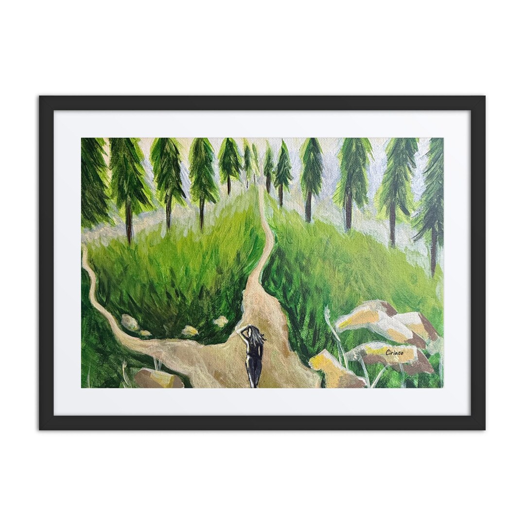 Path Framed Print, Road Less Traveled, Path Less Traveled, Landscape ...