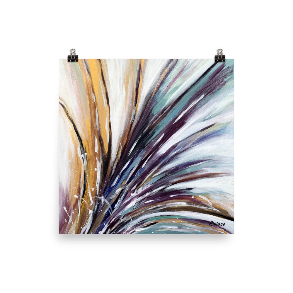 Abstract Print, Gold Abstract Painting, Maroon Abstract, Abstract Art ...