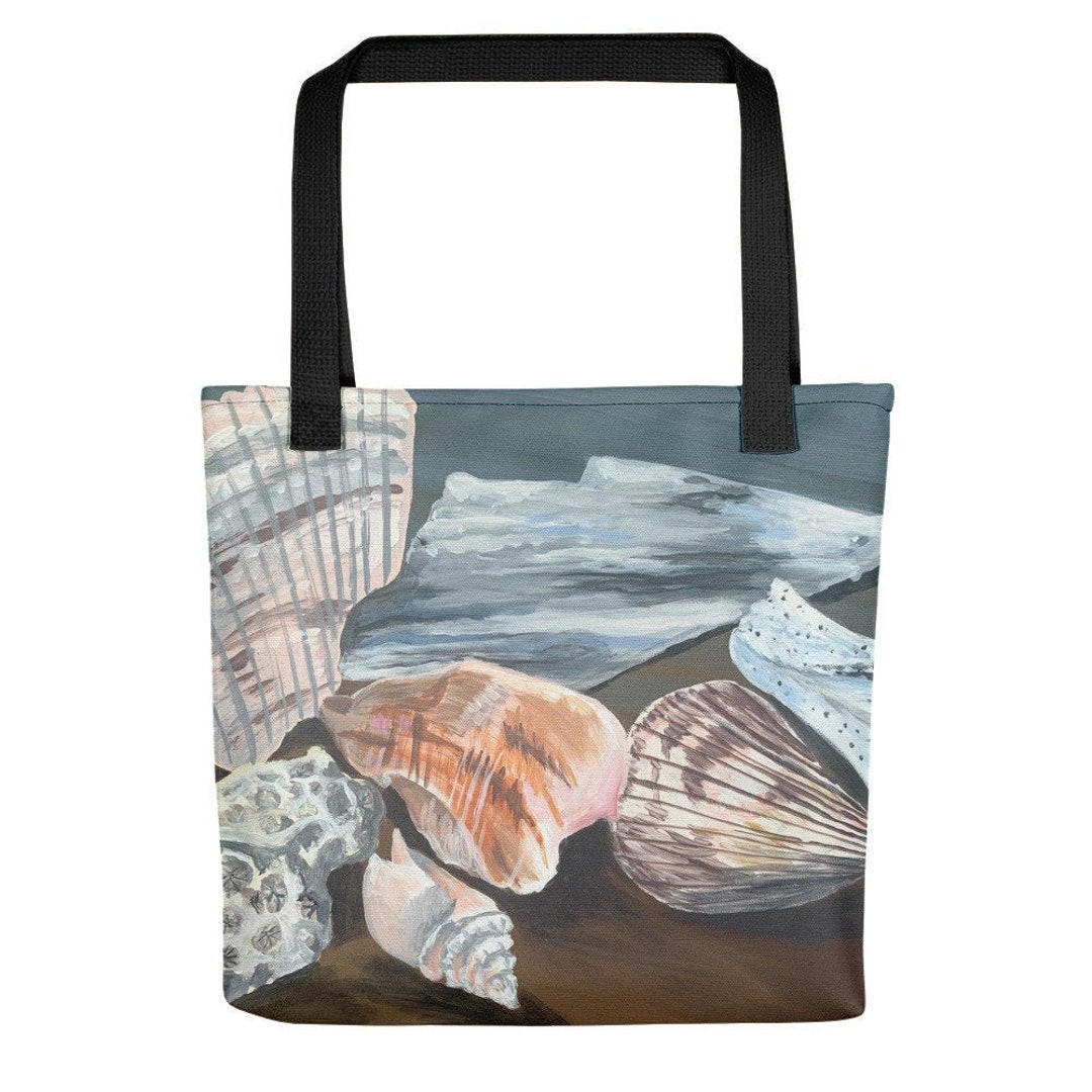 Seashell Bag, Seashell Tote Bag, Beach Shell Tote, Beach Tote Bag ...