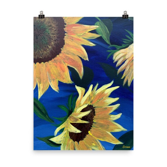 Sunflower print sunflower décor sunflower art flower print | Etsy