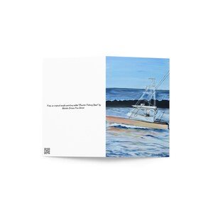 Boat Greeting Card, Boat Card, Beach Card, Boat Painting, Boat Gift ...