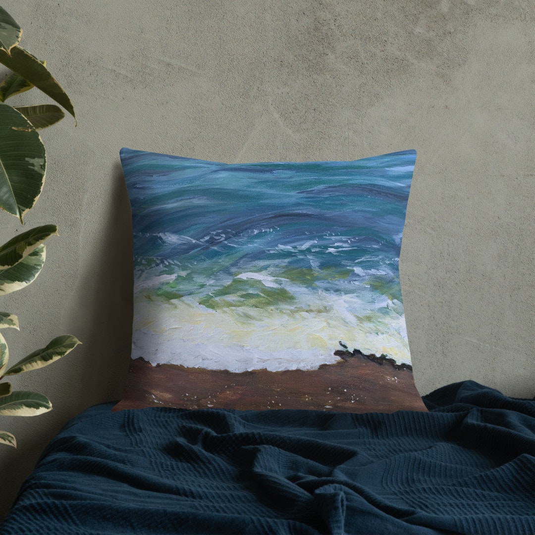 Ocean Pillow, Beach Pillow, Beach Decor, Home Decor, Accent Pillows ...