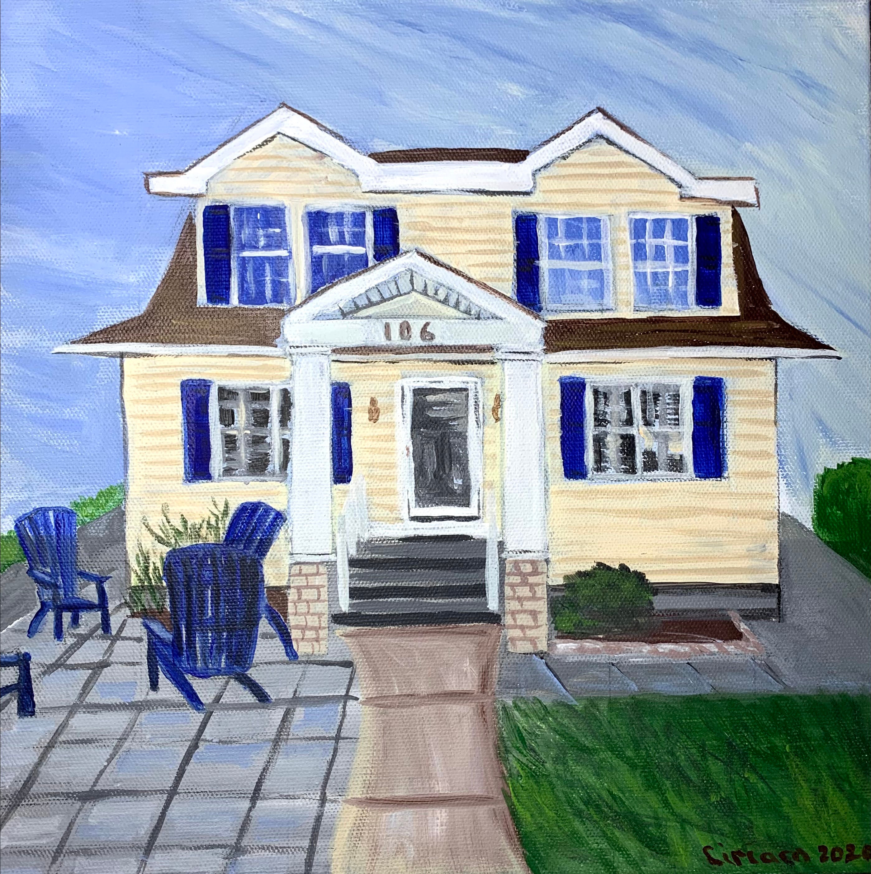 Home painting home painting from photo photo to painting | Etsy