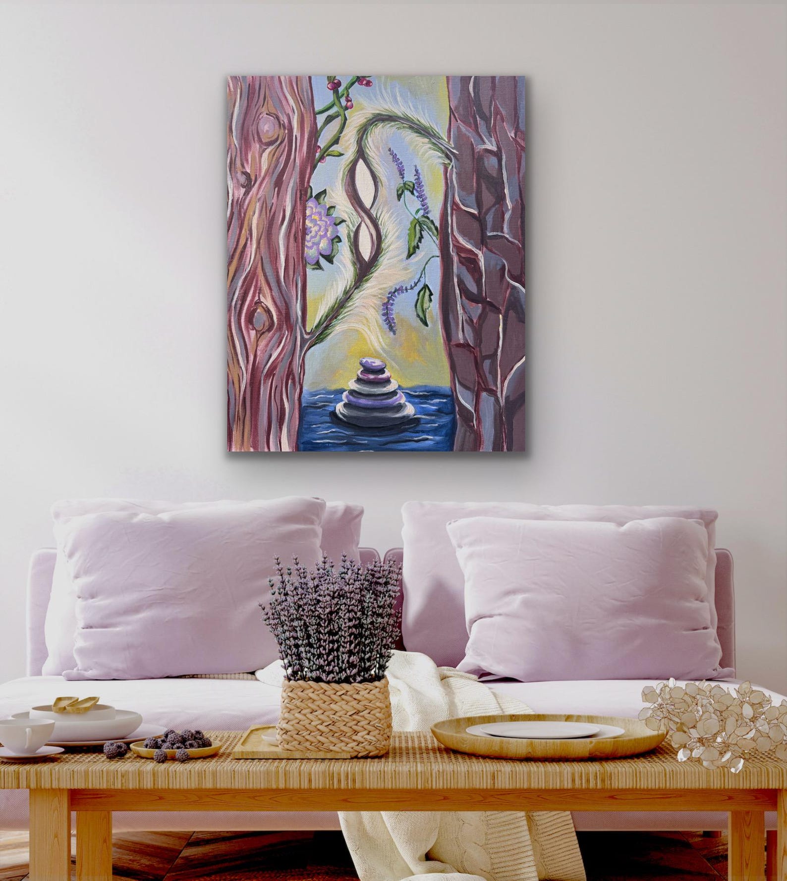 Integrate Painting, Integrative Medicine, Tree Painting, Intertwined - Etsy