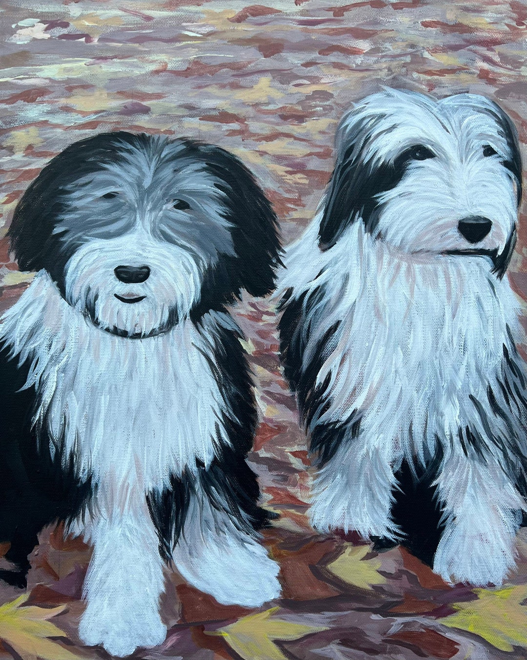 Custom Pet Portraits, 2 Pet Portrait, Multiple Dog Portrait, Custom ...