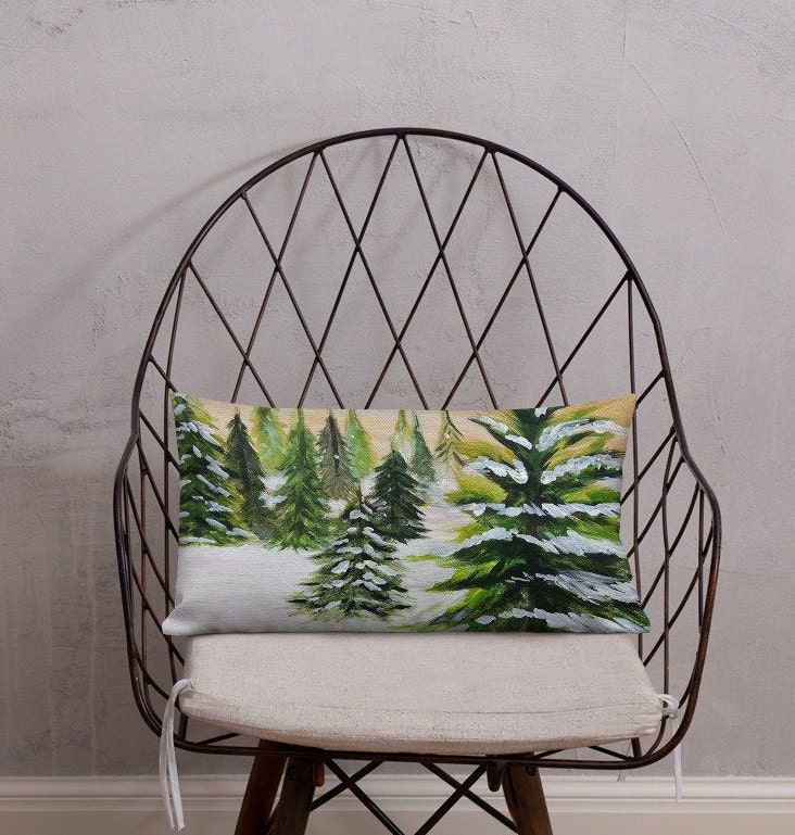 Christmas Pillow, Winter Tree Pillow, Christmas Decor, Christmas Tree ...