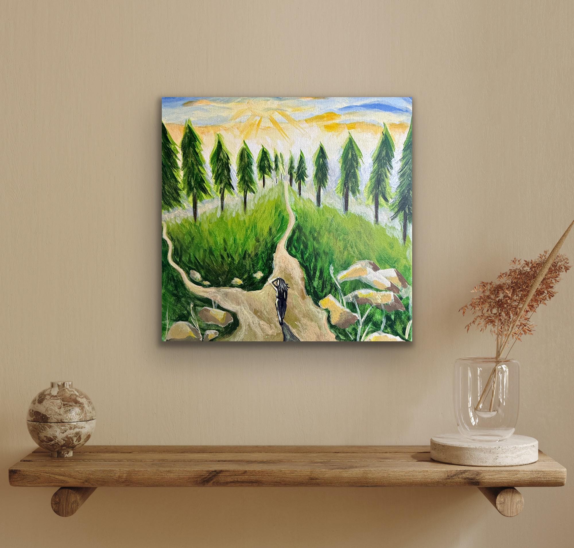 Road Less Traveled, Path Less Traveled, Landscape Painting, Believe in ...