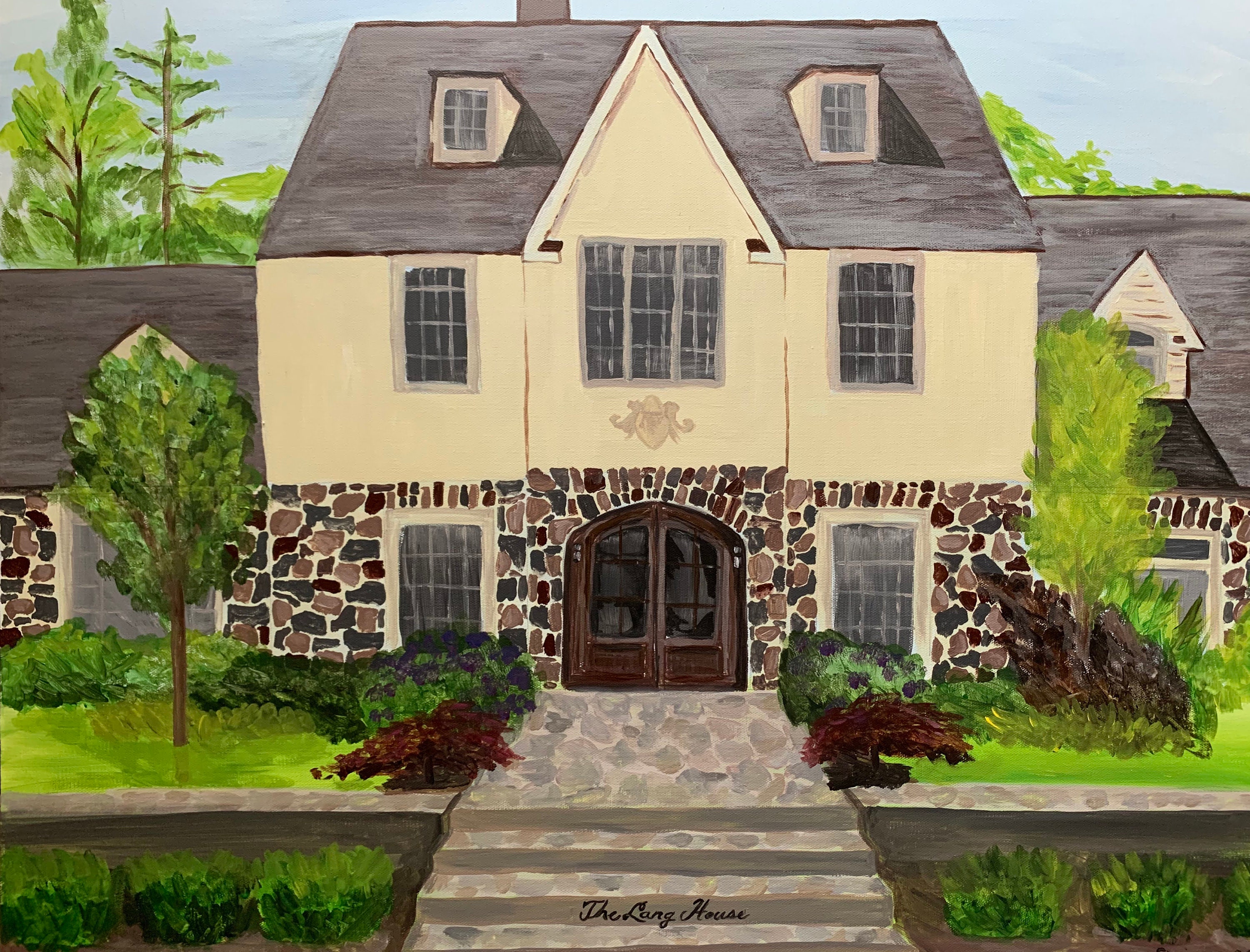 Home painting home painting from photo photo to painting | Etsy