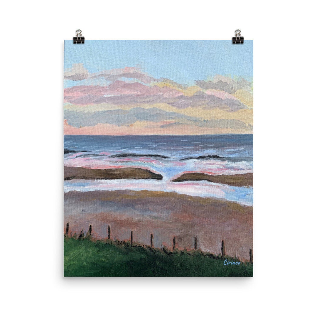 Beach Print, Beach Sunset Print, Ocean Print, Beach Waves Print, Beach ...