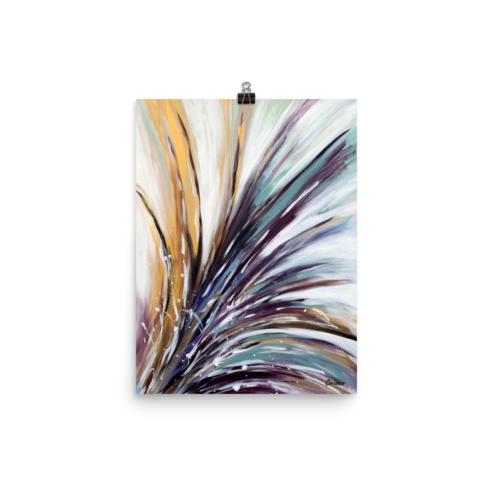 Abstract Print, Gold Abstract Painting, Maroon Abstract, Abstract Art ...