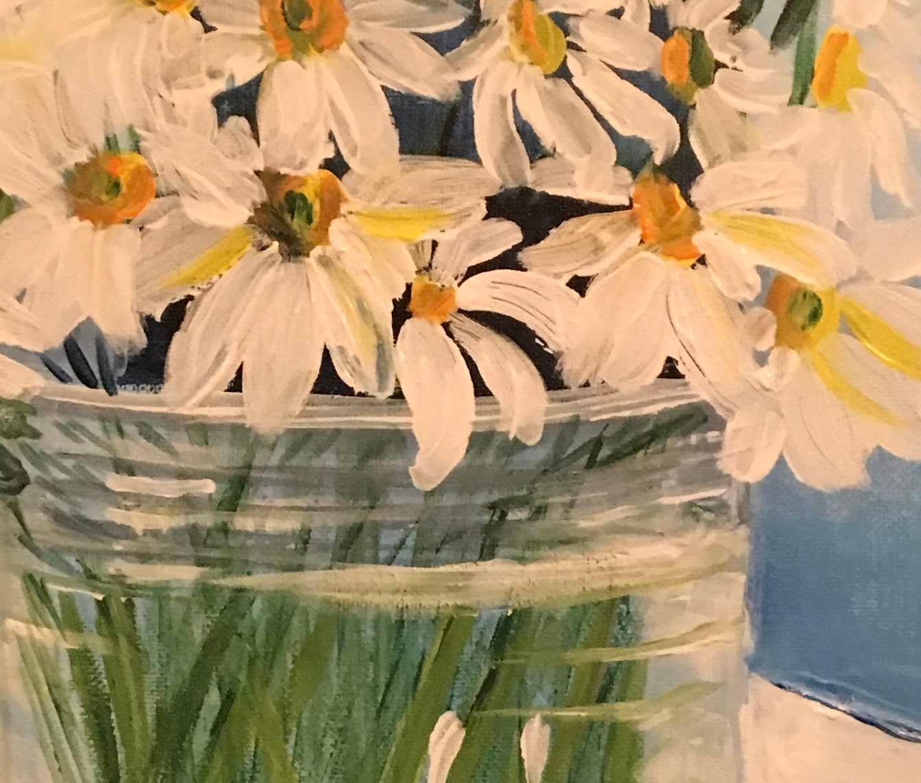 Daisy Artwork, Daisy Painting, Original Painting, Daisy Wall Art ...