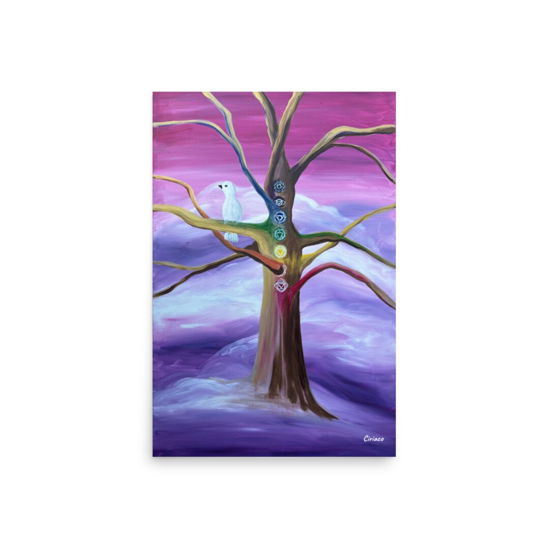 Reiki, Reiki Tree, Reiki Healing, Chakra Print, Chakra Tree, Chakra Art ...