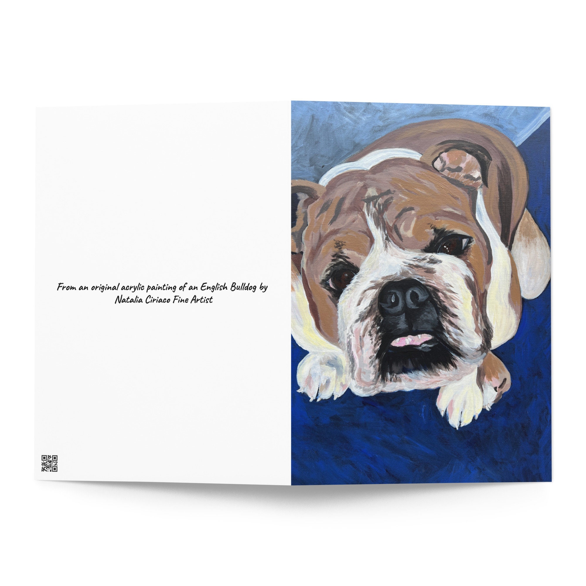 Bulldog Card, English Bulldog Card - Etsy