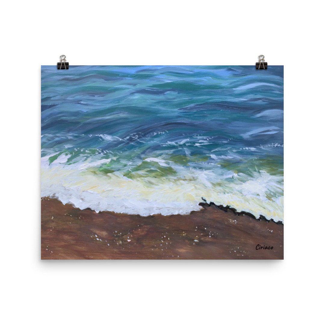 Ocean Wall Art Print, Ocean Wave Print, Ocean Wall Decor, Ocean Waves ...