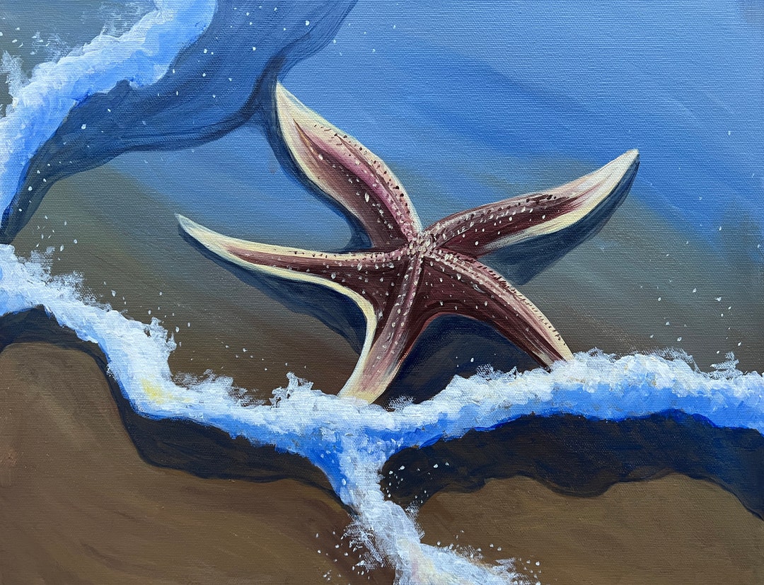 Starfish, Starfish Painting, Starfish Art, Beach Painting - Etsy