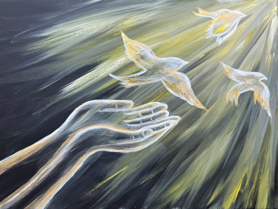 Letting Go, Let Go, Bird Painting, Graduation, Death, Bird Art, Hand ...