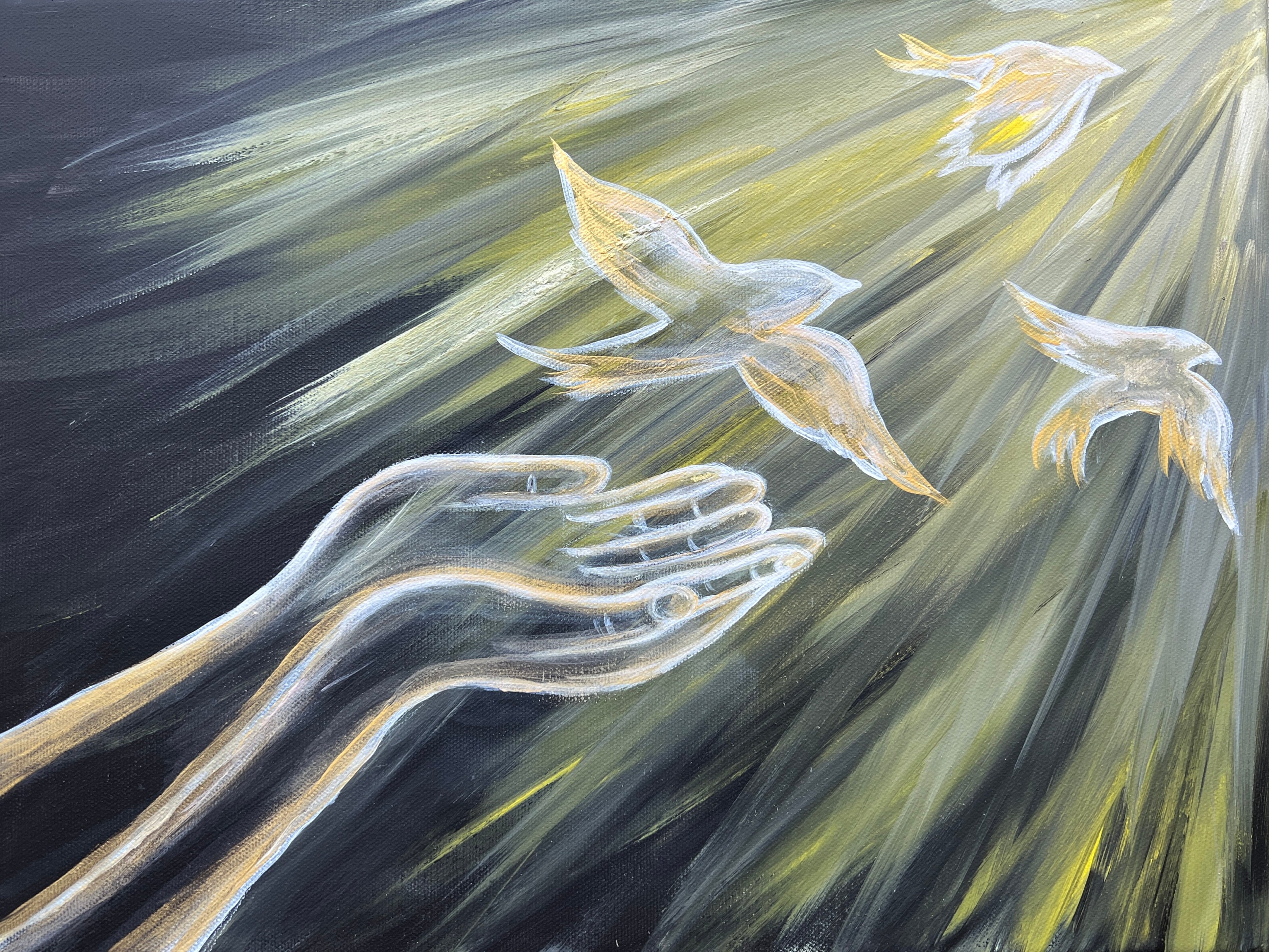 Letting Go, Let Go, Bird Painting, Graduation, Death, Bird Art, Hand ...