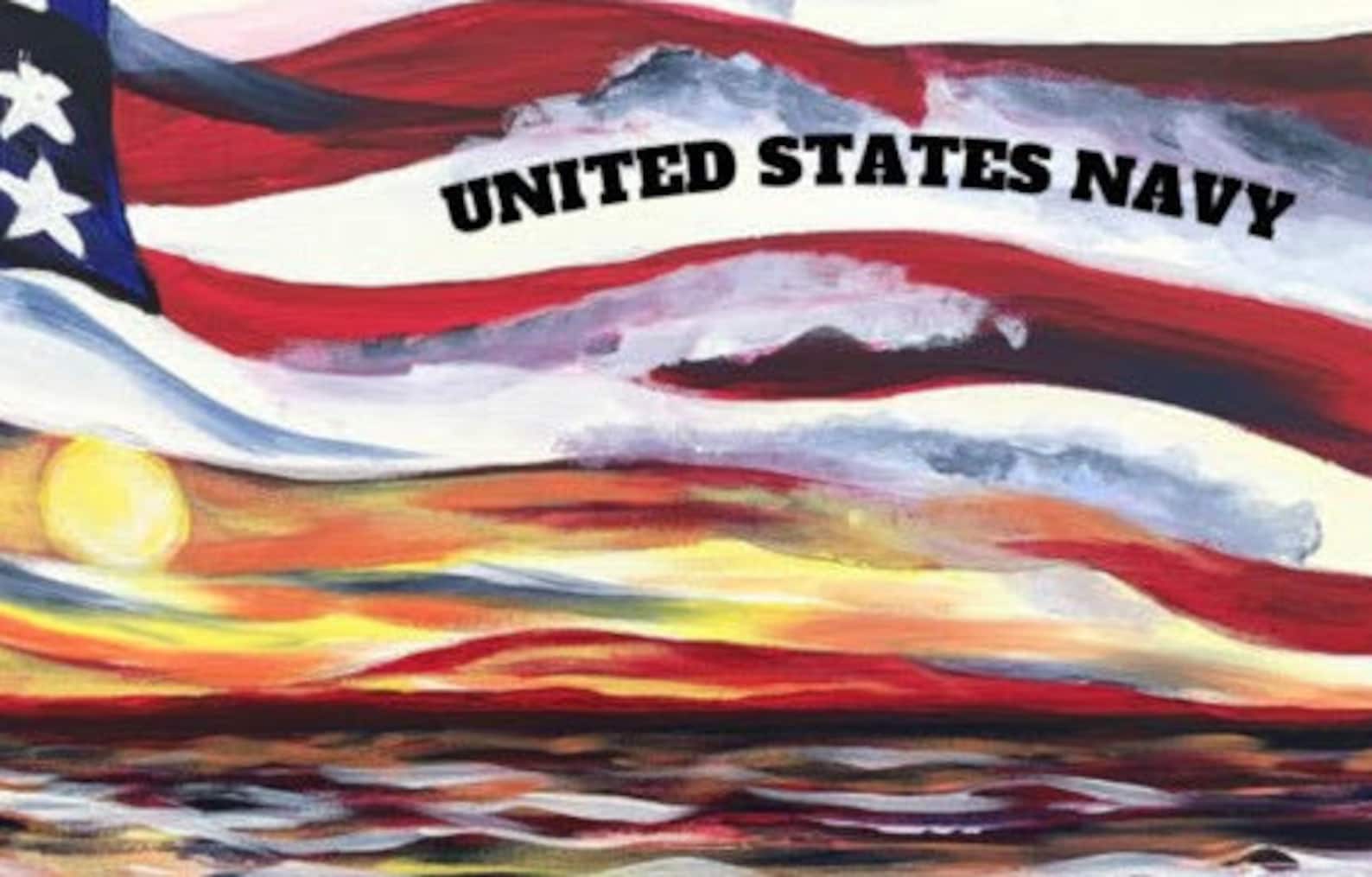 Us Navy Print Us Navy Gift Us Navy Art American Flag Print - Etsy