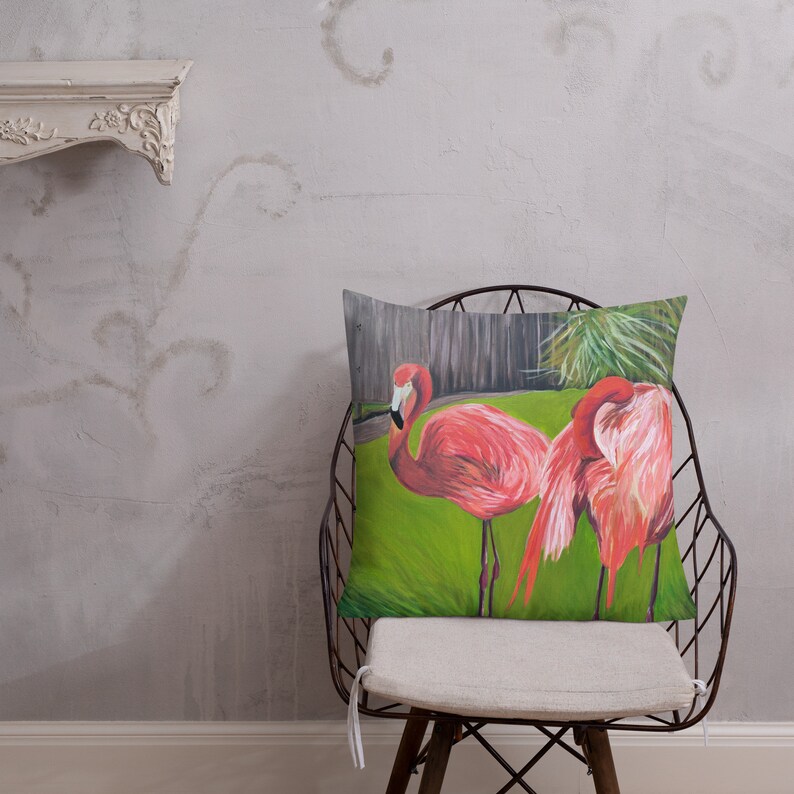 Pink Flamingo Pillow Flamingo Art Pink Pillow Pink Flamingo - Etsy