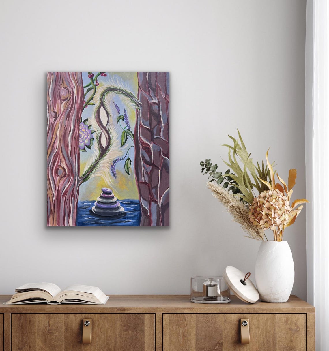Integrate Painting, Integrative Medicine, Tree Painting, Intertwined - Etsy