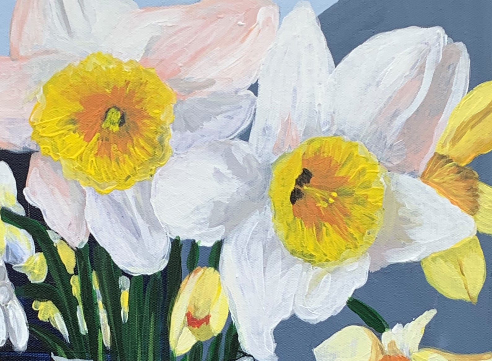 Daffodil Painting Daffodil Art Flower Painting Flower Art - Etsy