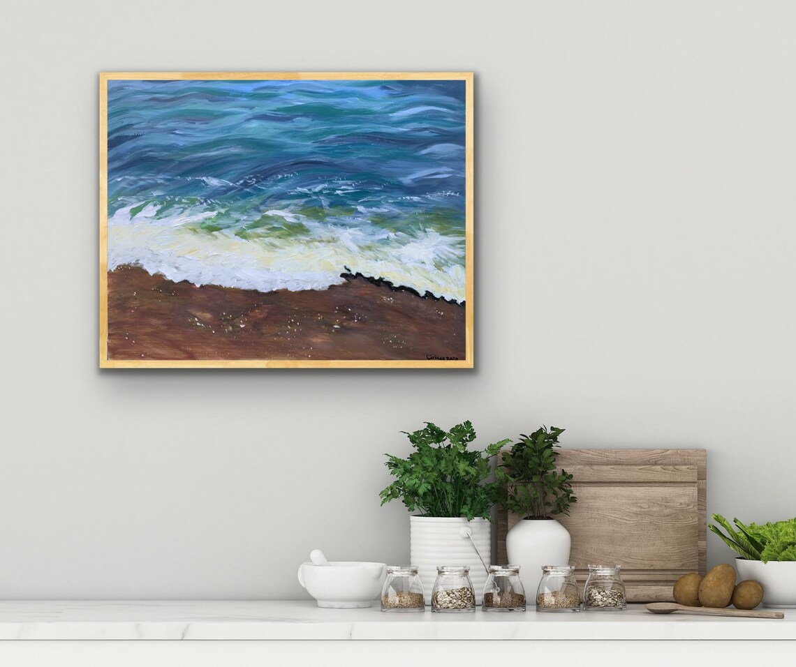 Ocean wall art print ocean wave print ocean wall decor | Etsy