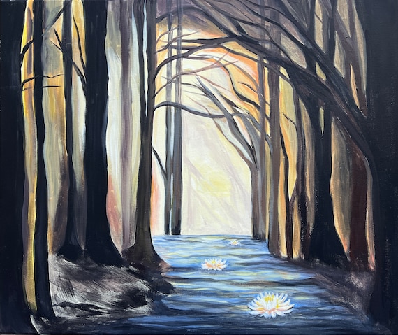 Dark Tree Art Healing Art Tree Painting Dark Trees Trees - Etsy