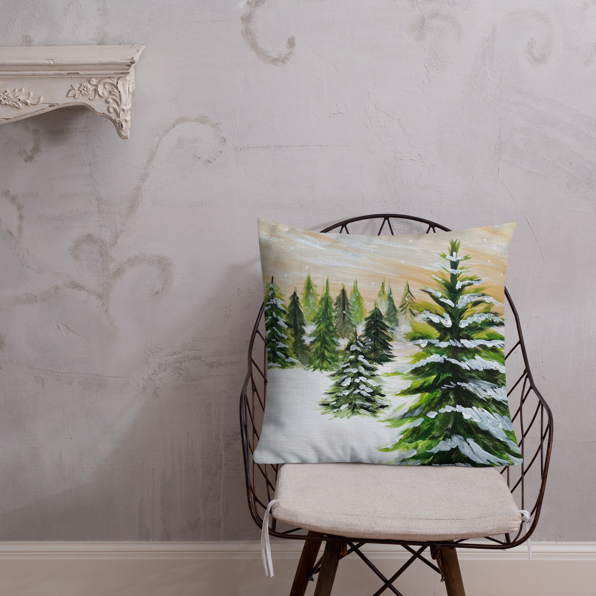 Christmas Pillow, Winter Tree Pillow, Christmas Decor, Christmas Tree ...