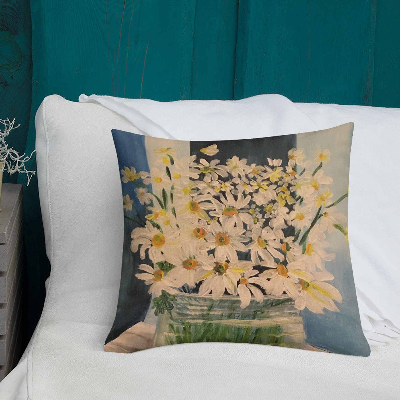 Daisy Pillow, Flower Pillow, Daisy Decor, Home Decor, Bedroom Decor ...