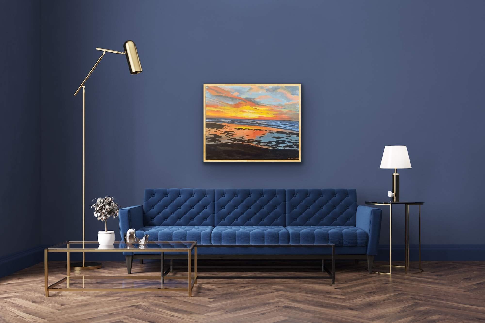 Sunset Sky Print, Sunset Print, Sunset Painting, Art Print, Beach Art ...