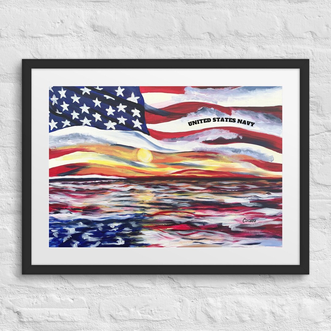United States Navy Framed Print, Us Navy Print, Us Navy Gift, Us Navy ...