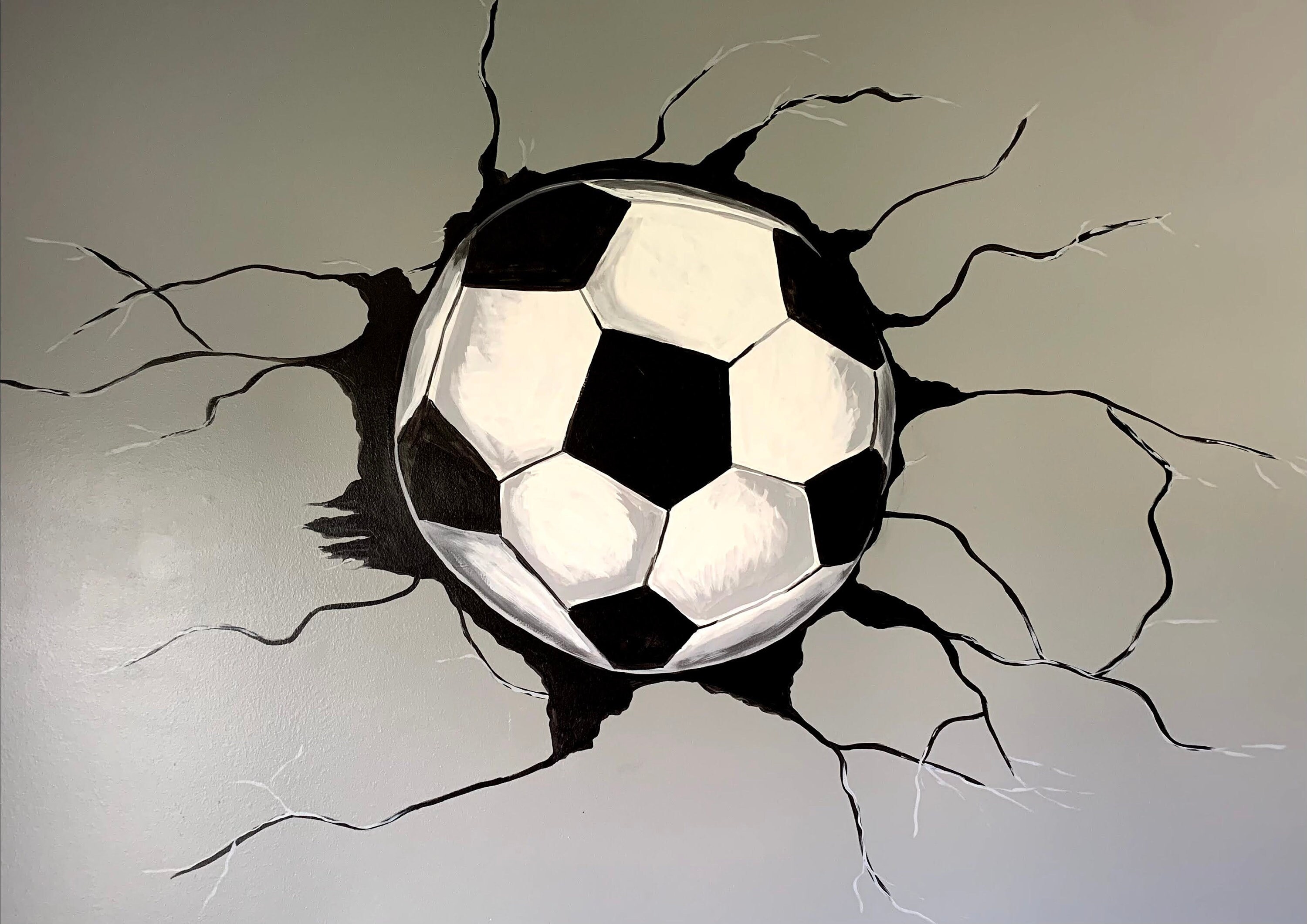 Soccer Painting, Soccer Art, Sport Painting, Acrylic Painting, Sport ...