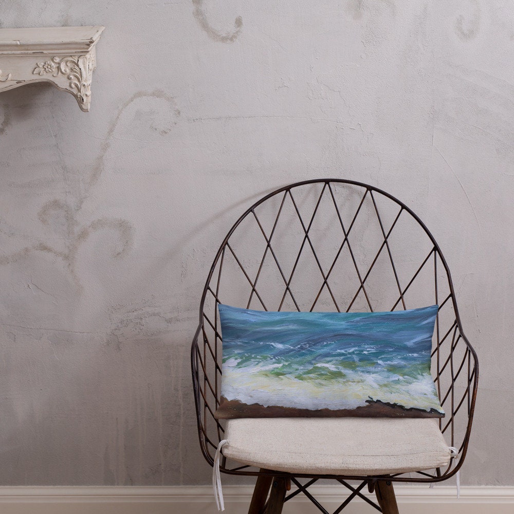 Ocean Pillow, Beach Pillow, Beach Decor, Home Decor, Accent Pillows ...