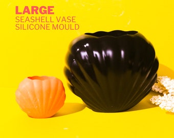 Large Resin Shell Vase - Etsy