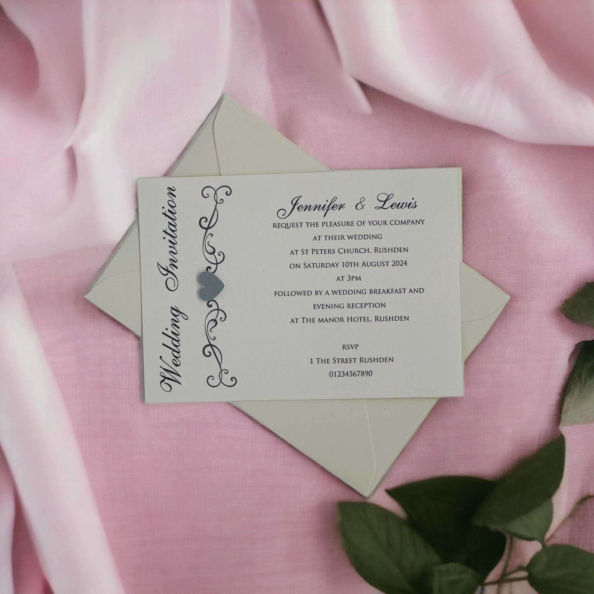 Wedding Invitations, Handmade Personalised Evening Wedding Reception ...