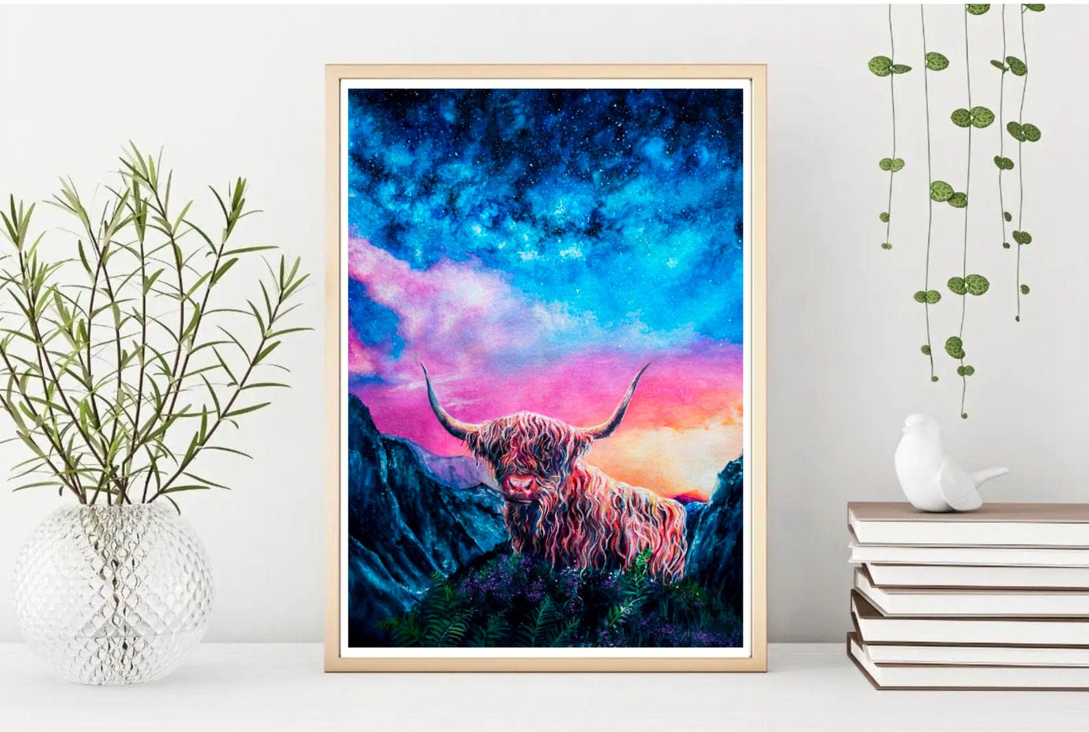Highland Cow Giclée Art Print - A4, A3 - Etsy