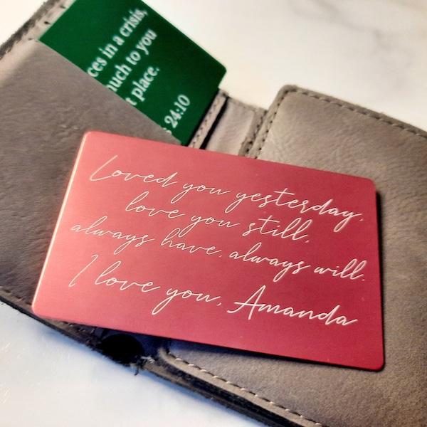 Metal Wallet Card - Etsy