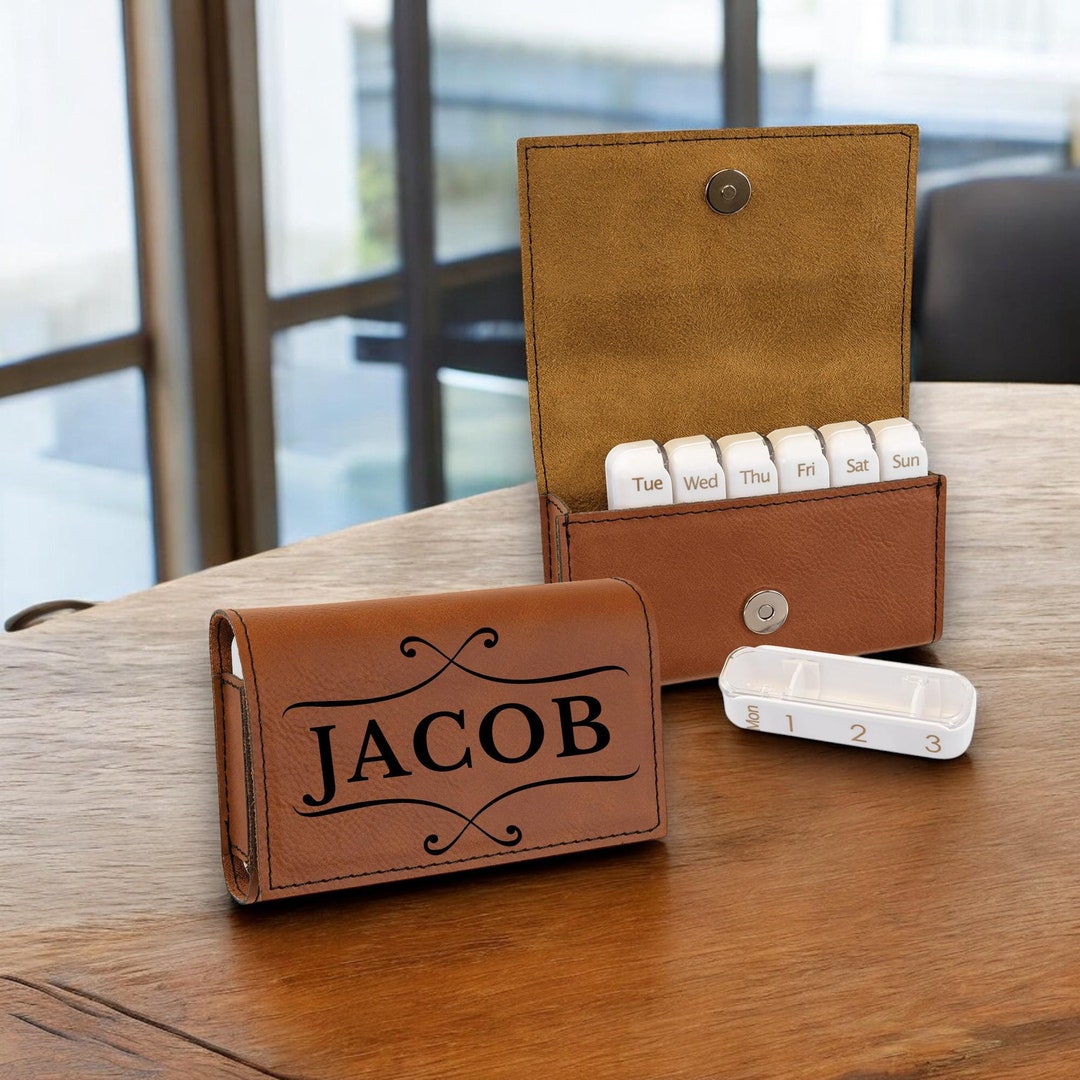 Personalized Pill Case, Custom Pill Box, Vitamin Case, 7 Day Pill Box ...