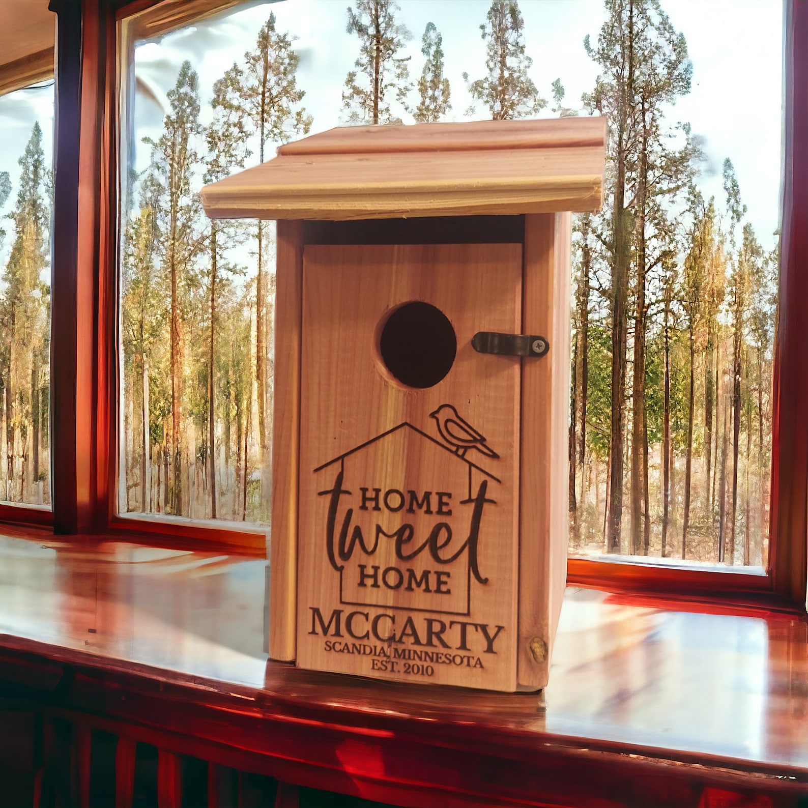 Personalized Bird House, Custom Cedar Bird House, Unique Closing Gift ...