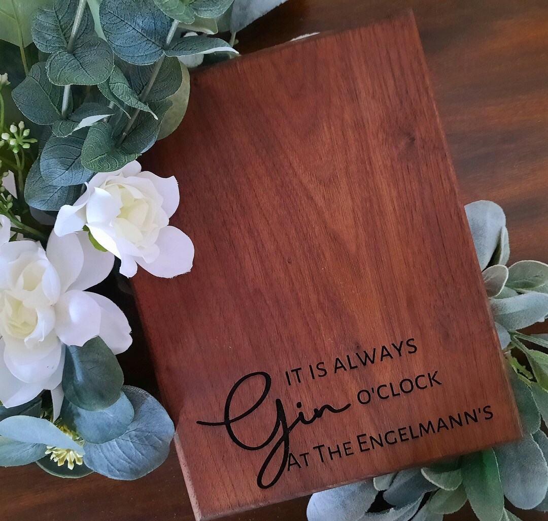 Personalized Cocktail Board, Lemon or Lime Cutting Board, Gin and Tonic Gift, Vodka Tonic Gift ...