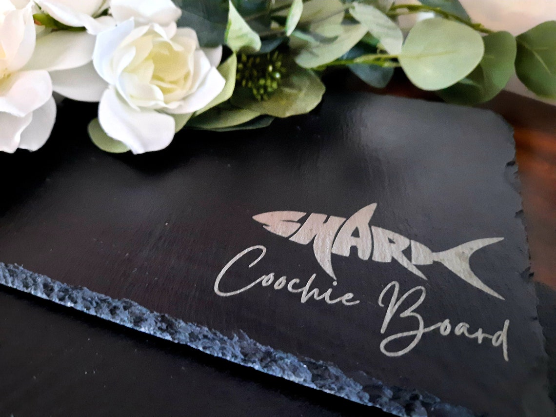 Shark Coochie Board, Cheese Board, Slate Cheese Plate, Slate Shark ...