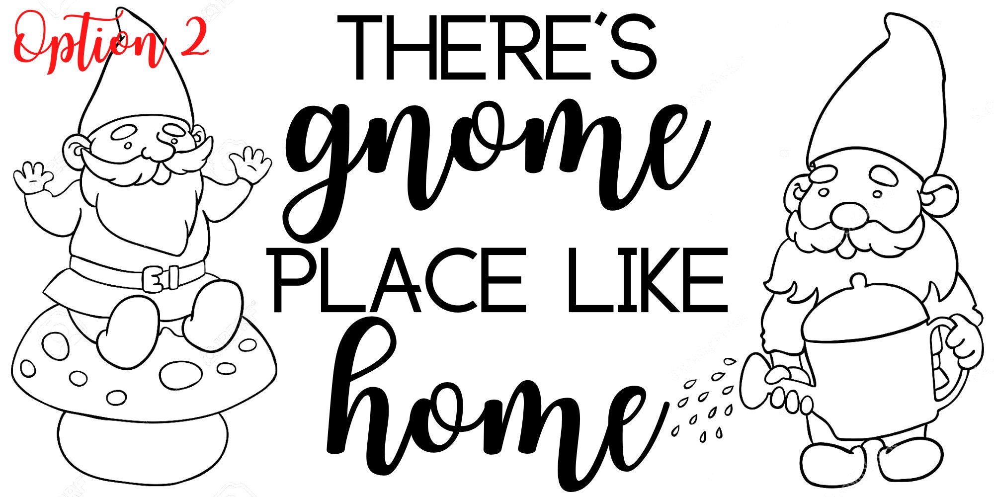Gnome Sweet Home Gnome Place Like Home Door Garden Sign | Etsy