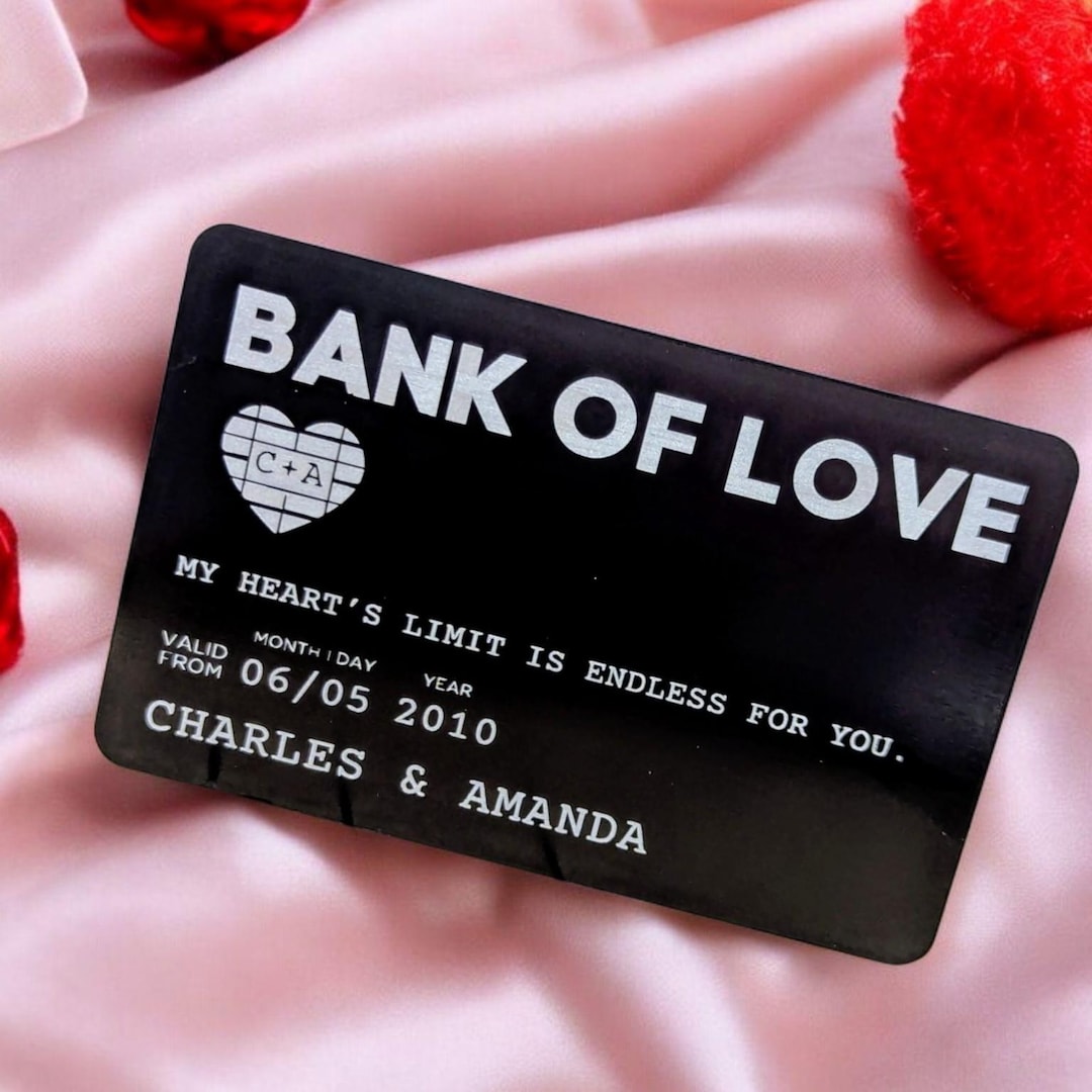 Love Bank, Personalized Wallet Card, Custom Wallet Card, Wallet Card ...