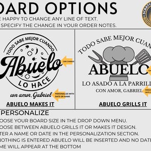 Papa Cutting Board, Abuelo, Abuelito Gift, Papá Cutting Board, Papi ...