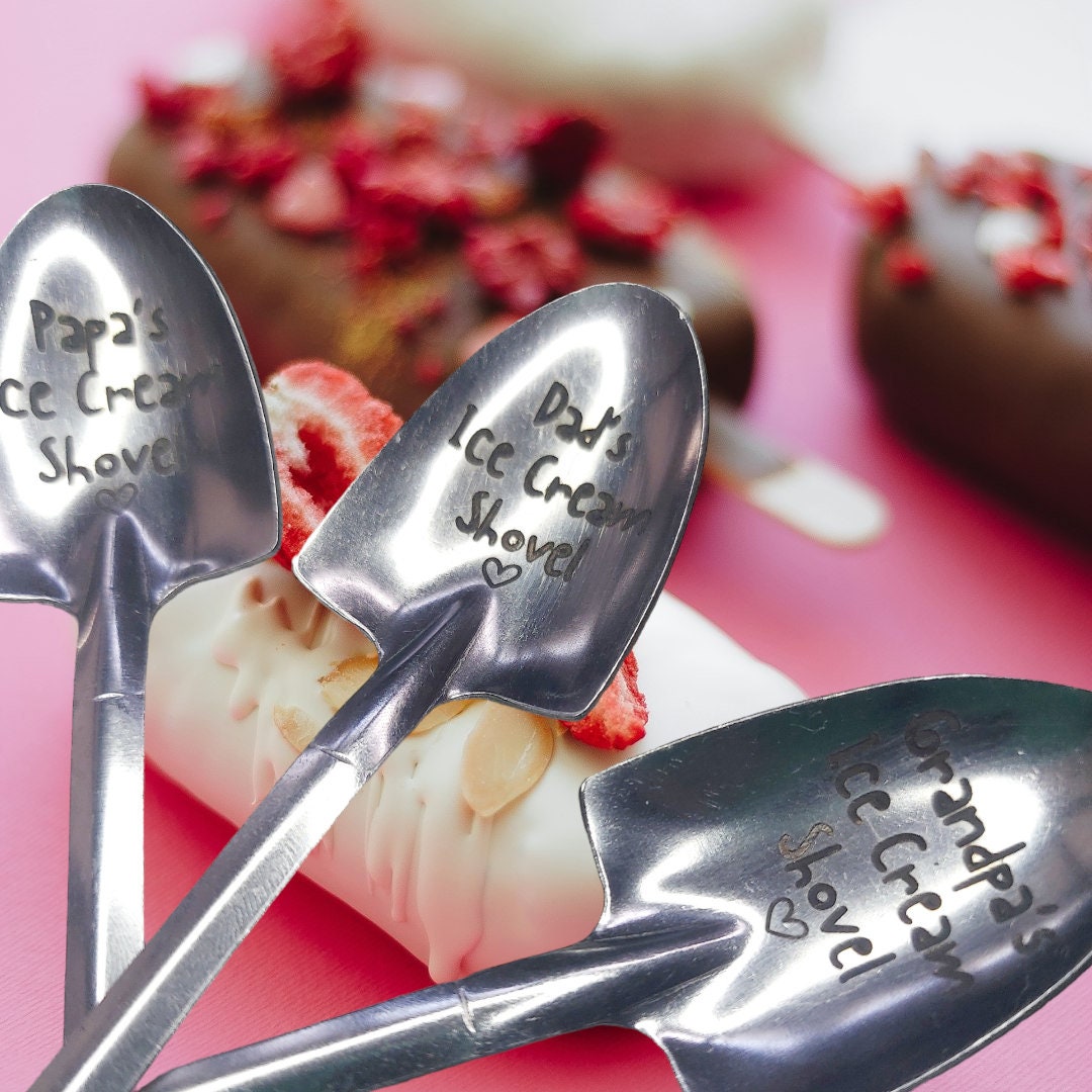 Custom Shovel Spoon, Personalized Name or Saying Ice Cream Spoon ...