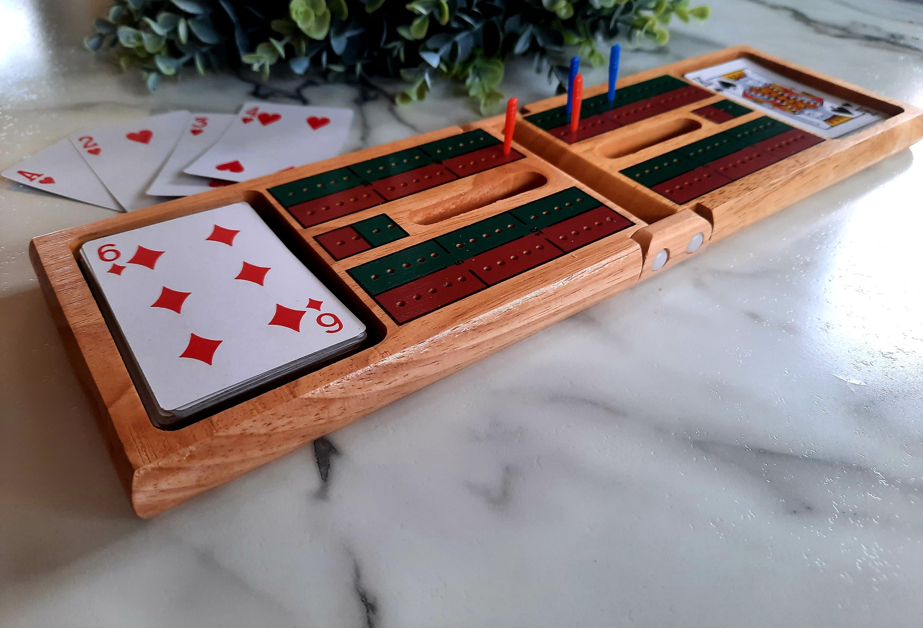 Personalized Cribbage Board, Wood Cribbage Game Gift Set, Men's Gift ...
