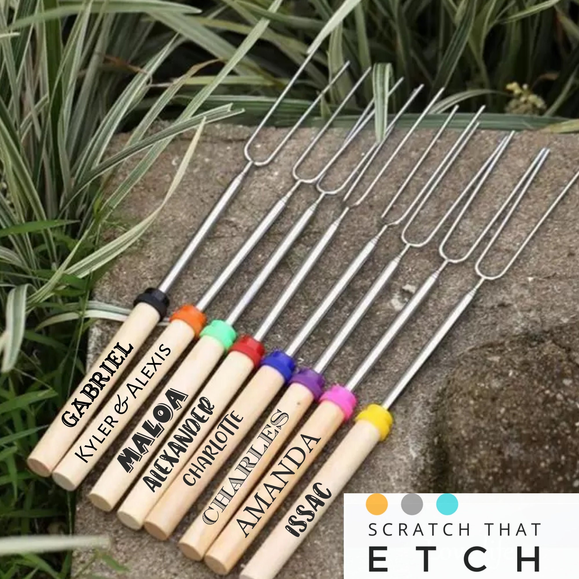 Personalized Marshmallow Roasting Sticks Engraved Roasting - Etsy