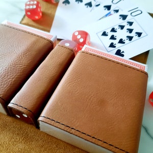 Personalized Deck of Cards Holder, Leather Card Case for Playing Cards ...