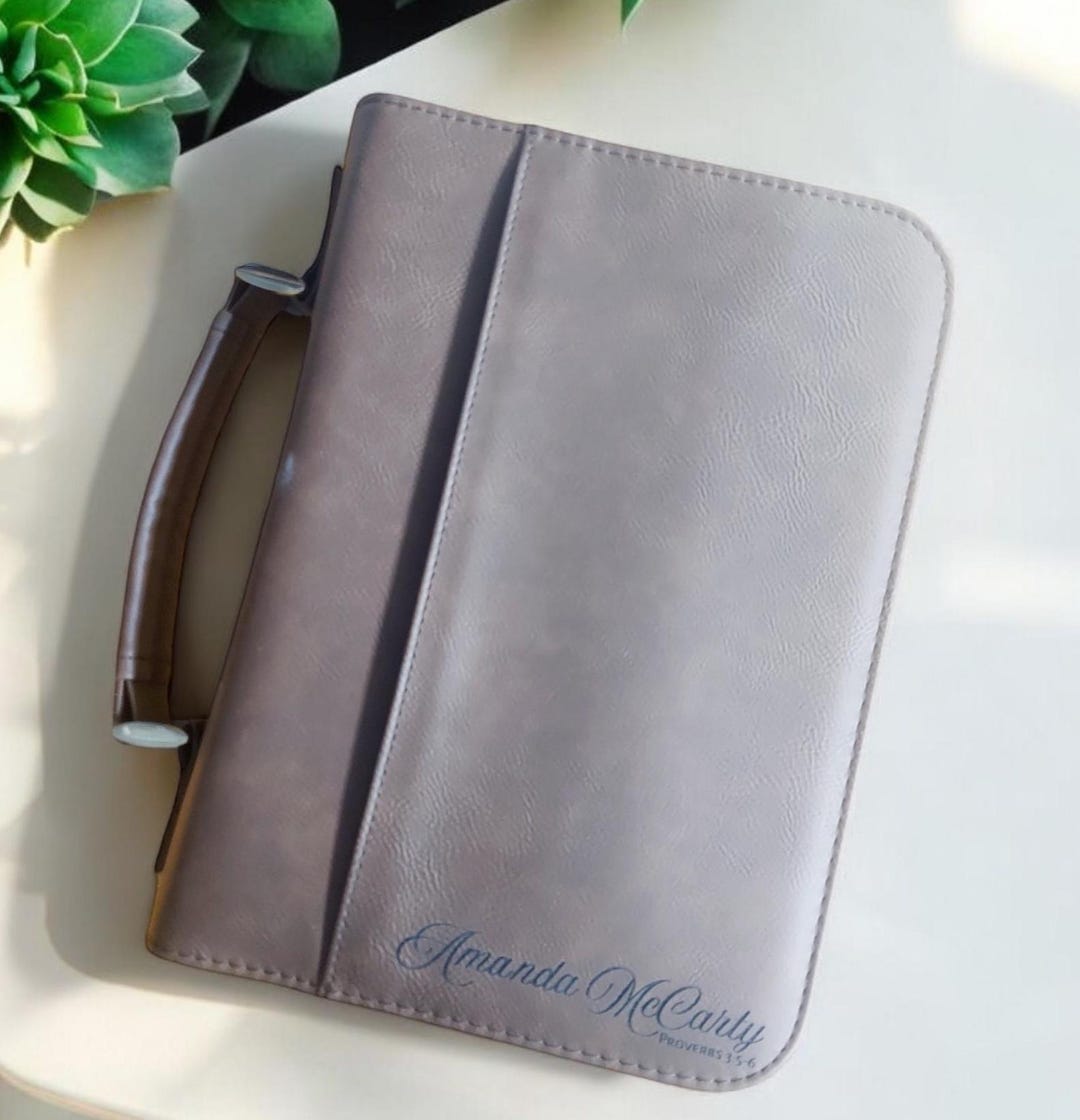 Personalized Bible Cover, Religious Gifts, Engraved Bible Cover Zipper ...